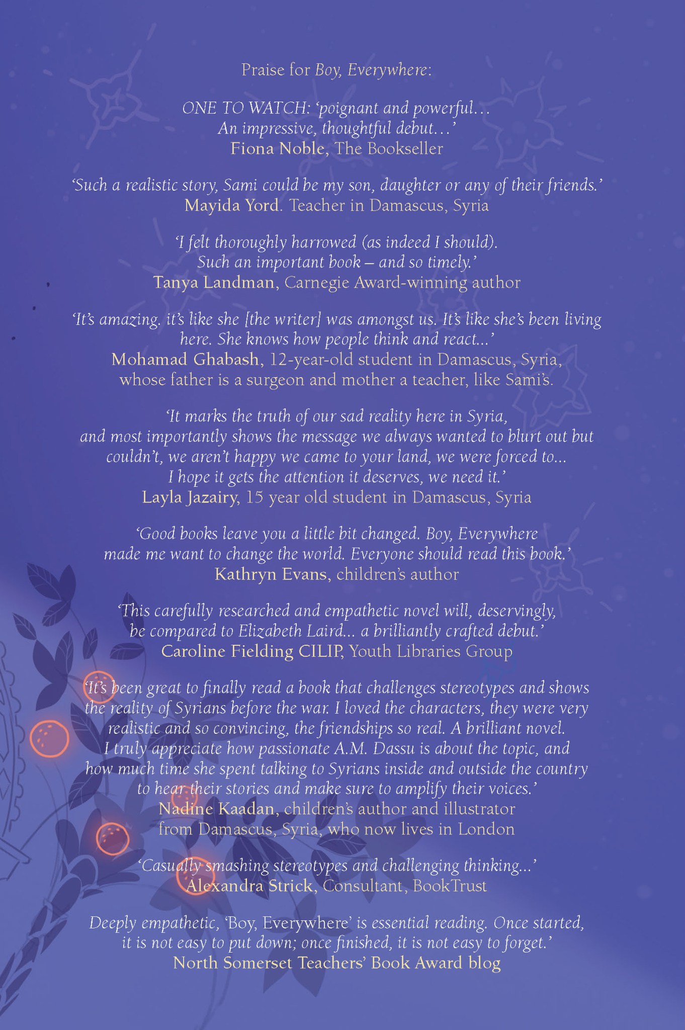 Boy, Everywhere Resources – A. M. DASSU